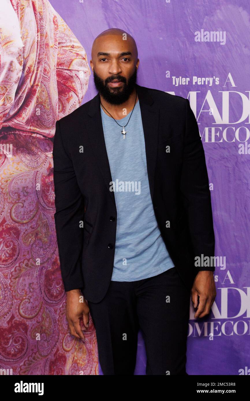 Amani Atkinson arrives at a screening of "Tyler Perry's A Madea ...