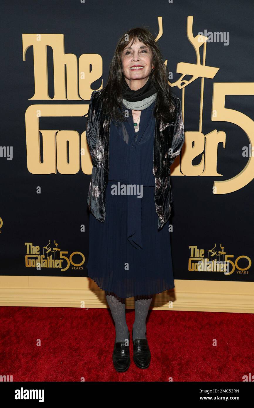 Talia Shire arrives at an event celebrating the 50th anniversary of ...