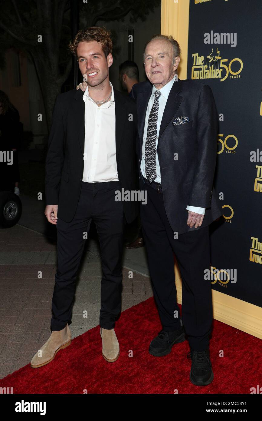 James Caan Jr., left, and James Caan arrive at an event celebrating the ...