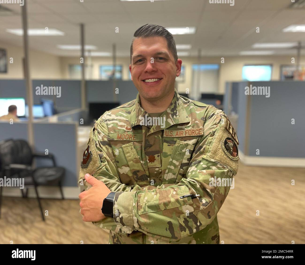 U.S. Air Force Maj. Justin Moore, 17th Comptroller Squadron and 17th ...