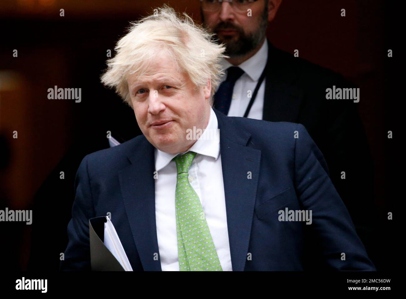 British Prime Minister Boris Johnson leaves 10 Downing Street for Prime ...