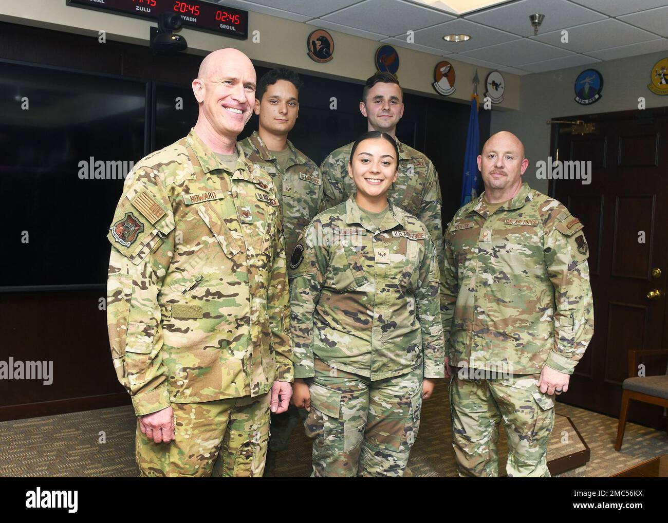Members of the 55th Strategic Communications Squadron pose with 55th ...