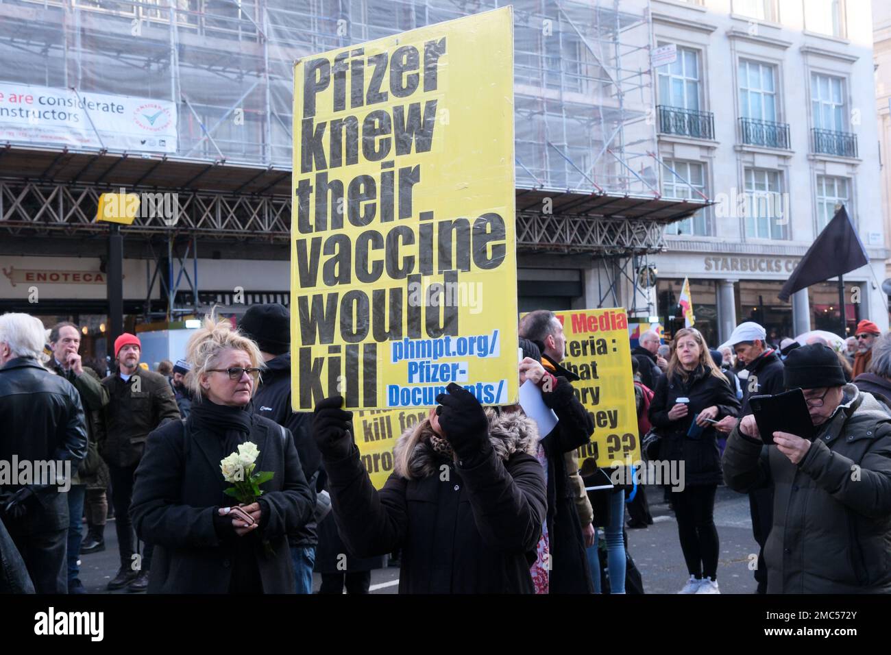 Portland Place, London, UK. 21st Jan 2023. Rally and protest by anti ...