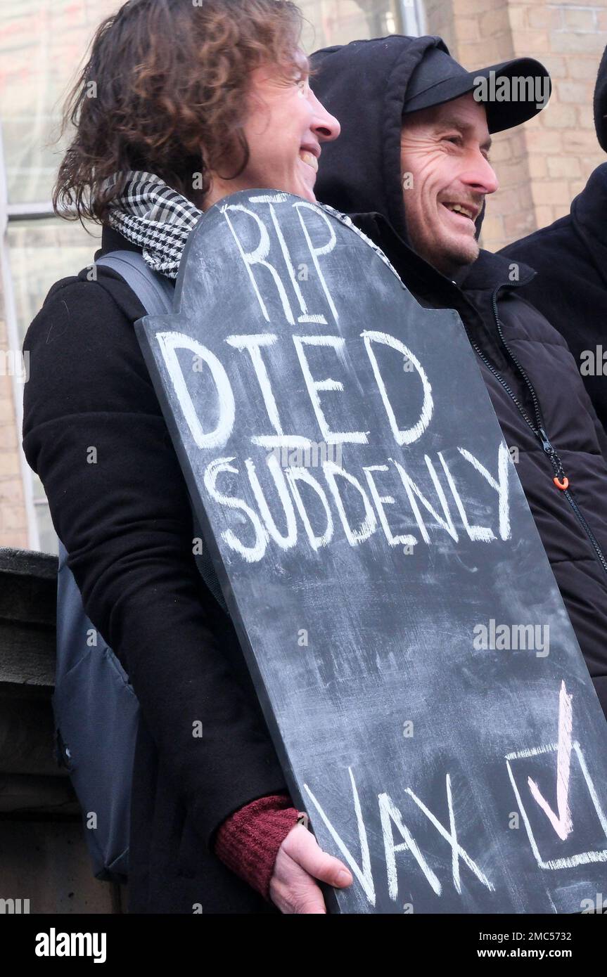 Portland Place, London, UK. 21st Jan 2023. Rally and protest by anti ...