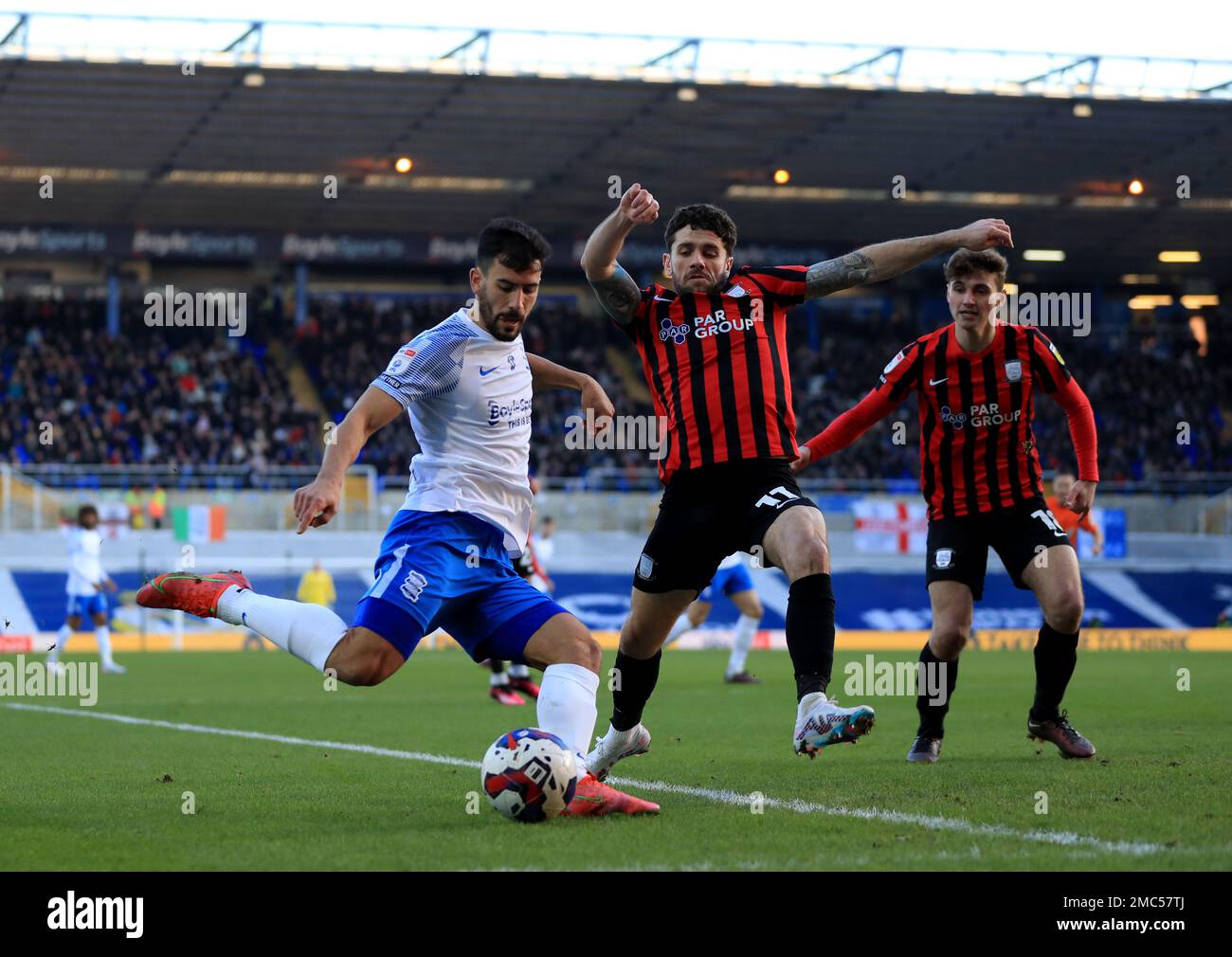 Birmingham City's Maxime Colin in action with Preston North End's ...