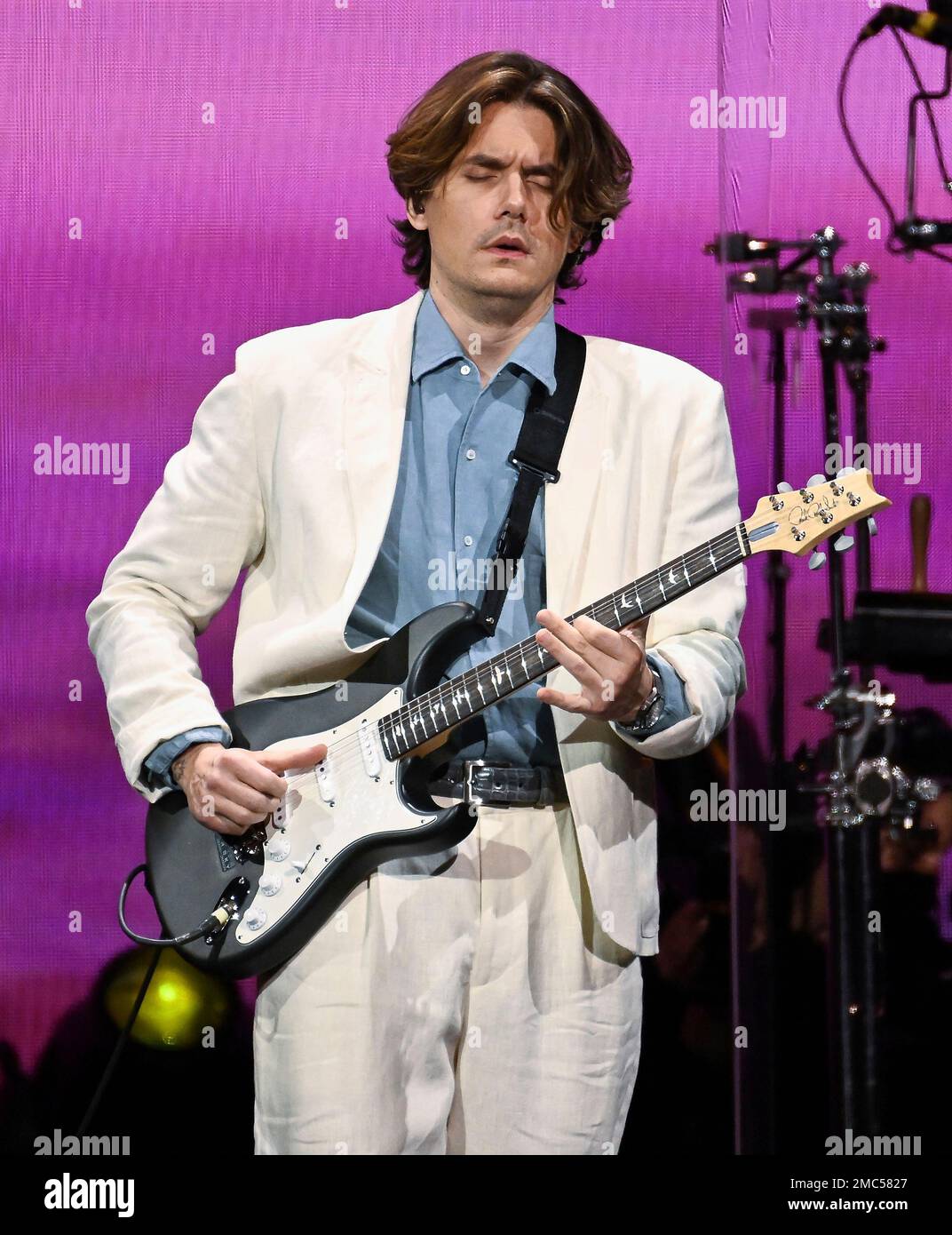 Musician John Mayer performs at Madison Square Garden during the Sob ...