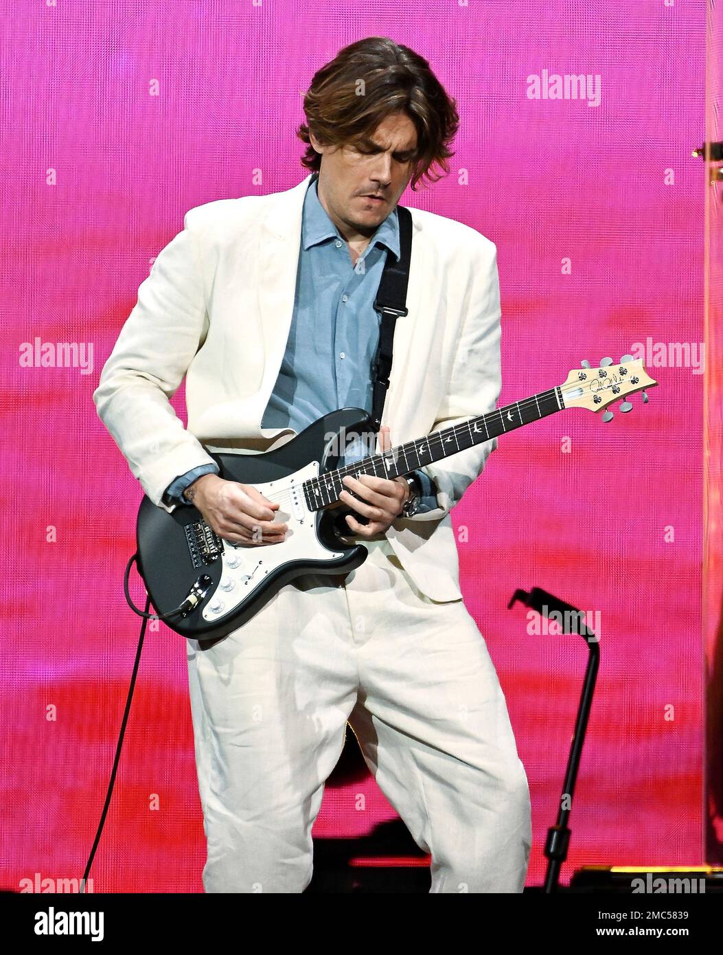 Musician John Mayer performs at Madison Square Garden during the Sob ...