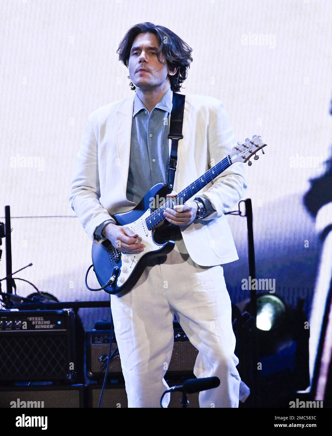 Musician John Mayer performs at Madison Square Garden during the Sob ...