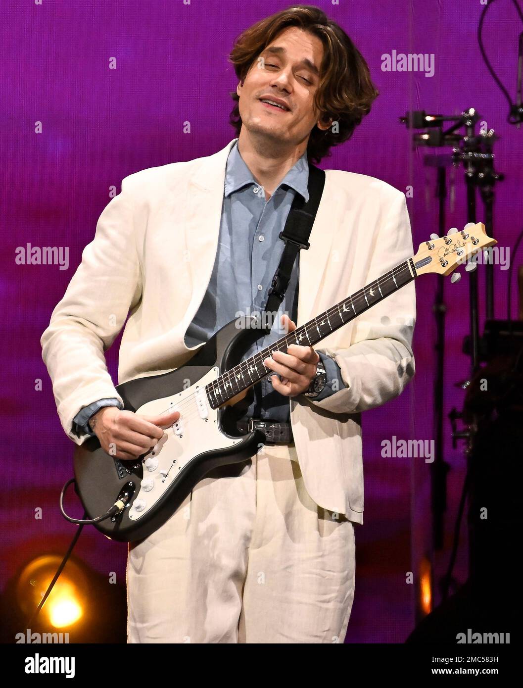 Musician John Mayer performs at Madison Square Garden during the Sob ...