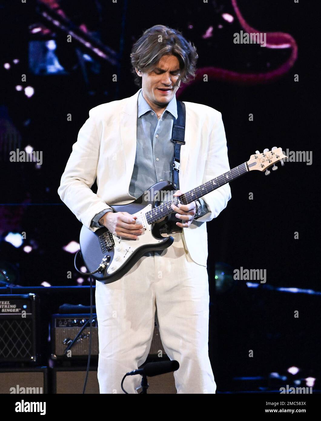 Musician John Mayer performs at Madison Square Garden during the Sob ...