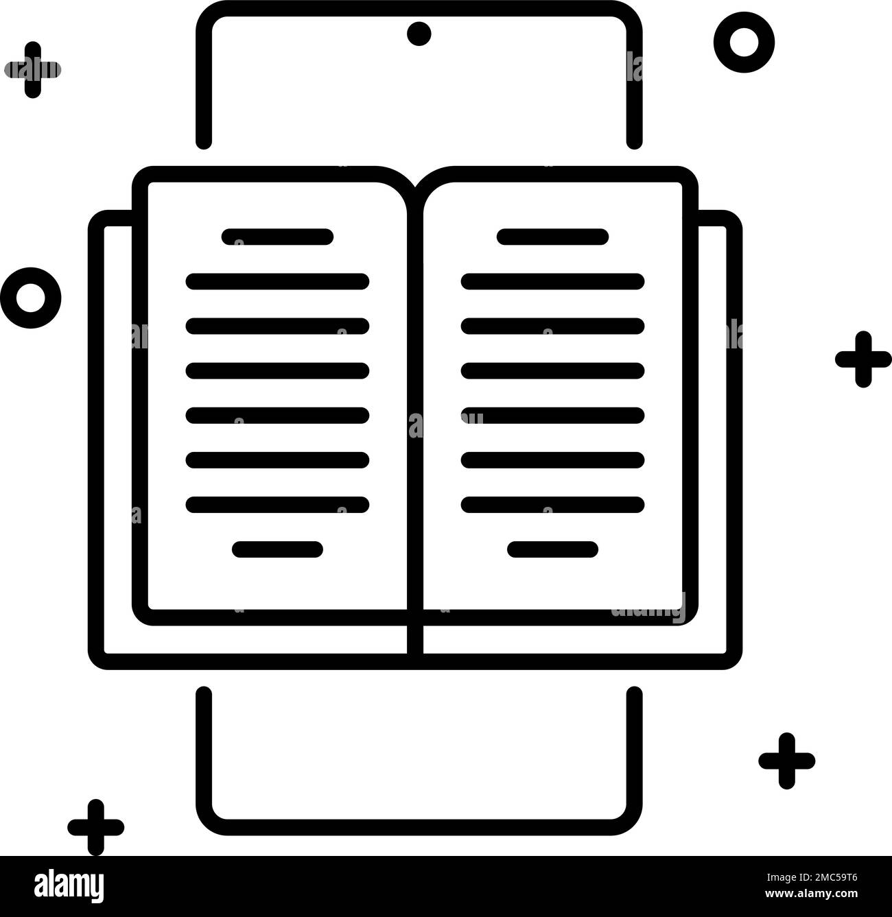Phone, book, online education. line vector icon on transparent ...