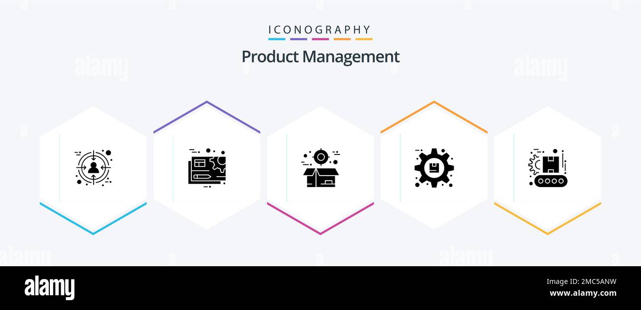 Product Management 25 Glyph icon pack including preferences ...