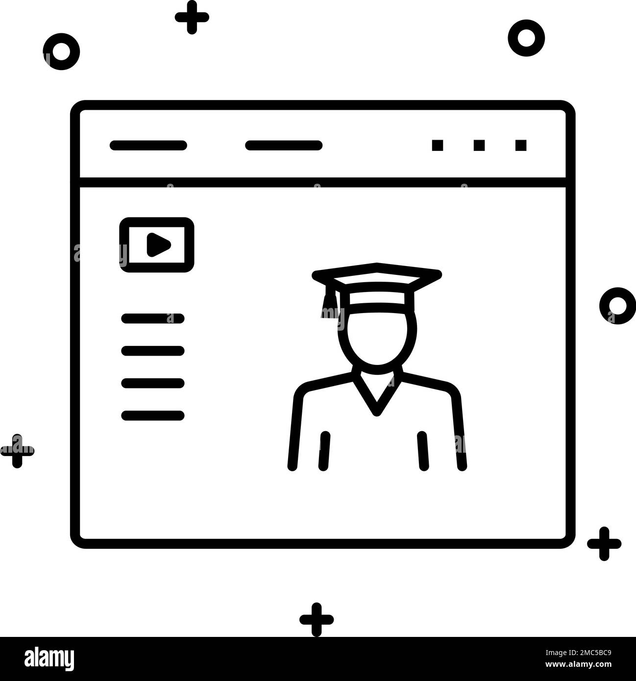 Online learning vector icon on transparent background. Outline Online ...