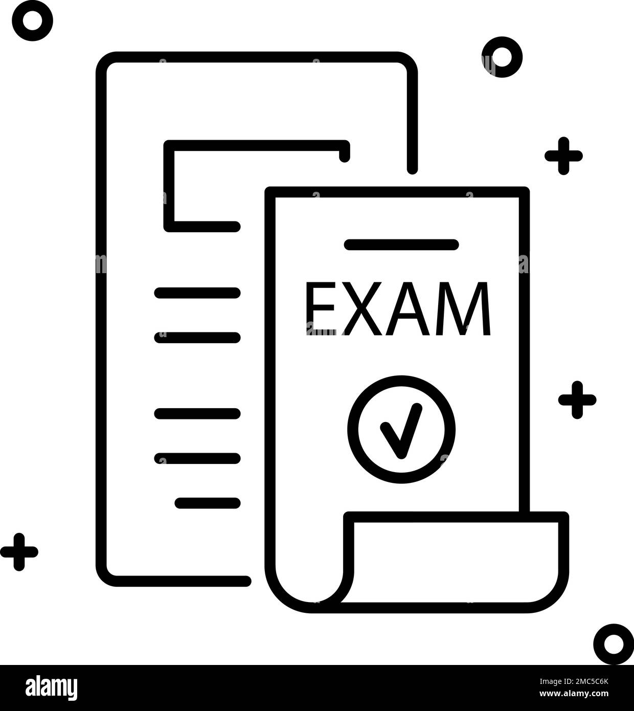 Exam vector icon on transparent background. Outline Exam vector icon ...