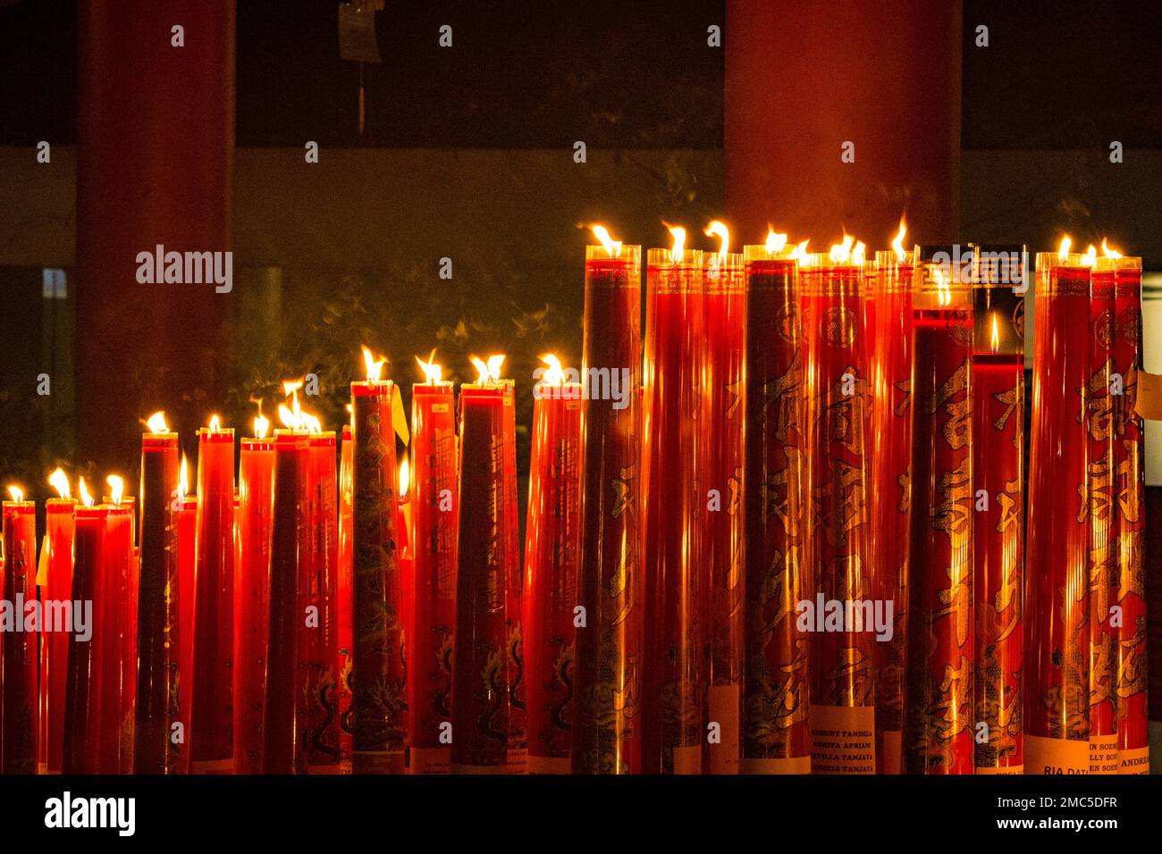 23 January 2023. Giant Candles at Sam Poo Kong. Semarang, Indonesia ...