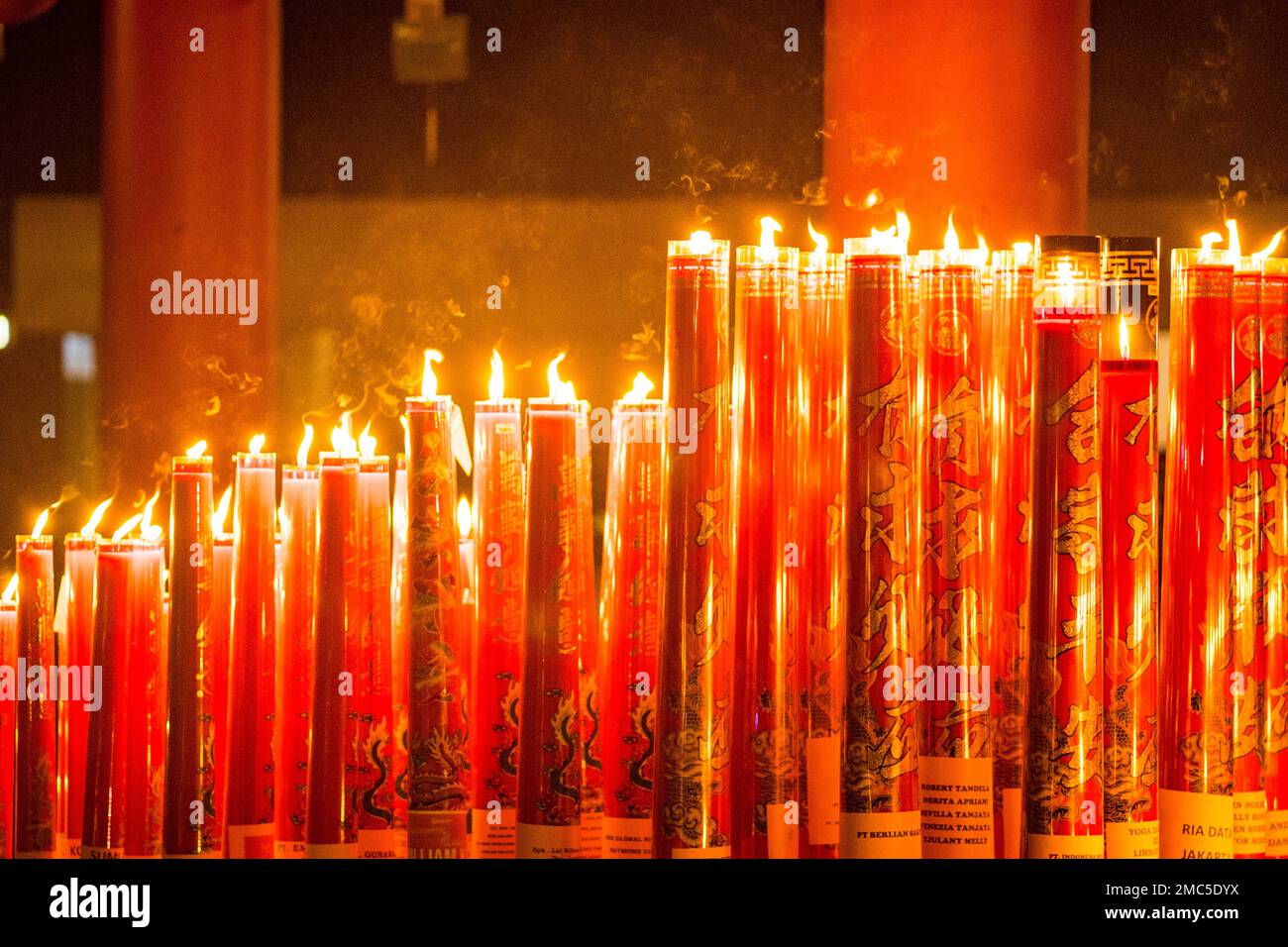 23 January 2023. Giant Candles at Sam Poo Kong. Semarang, Indonesia ...