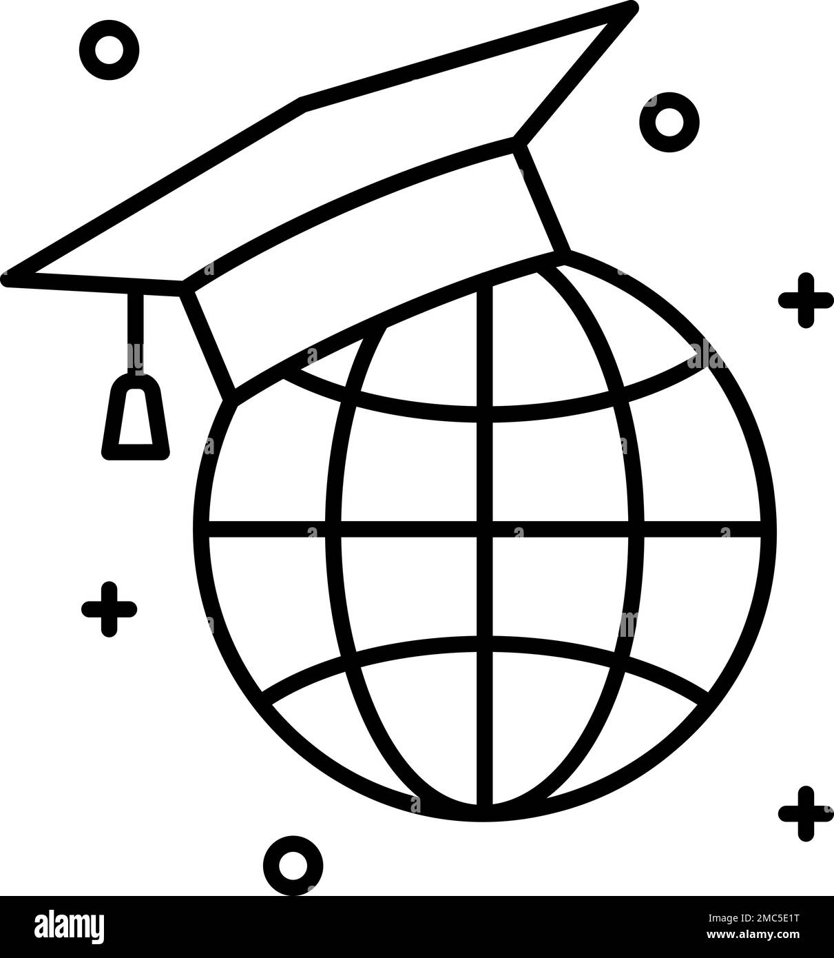 Global education, line vector icon on transparent background. Outline ... Global education, line vector icon on transparent background. Outline ...