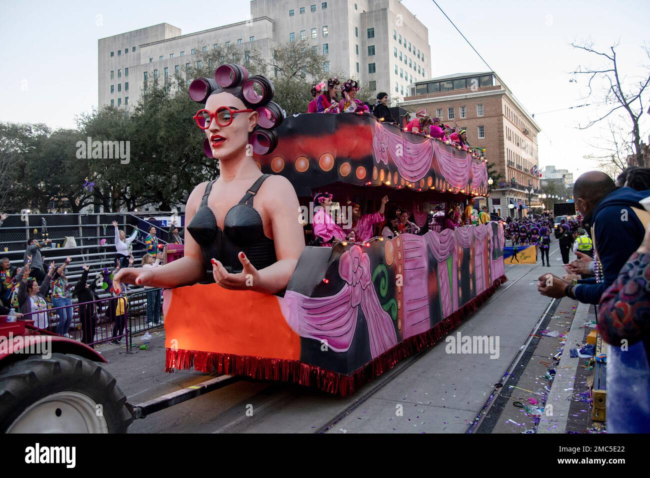 A Krewe of Freret float depicting Boyfriend passes mayoral viewing ...