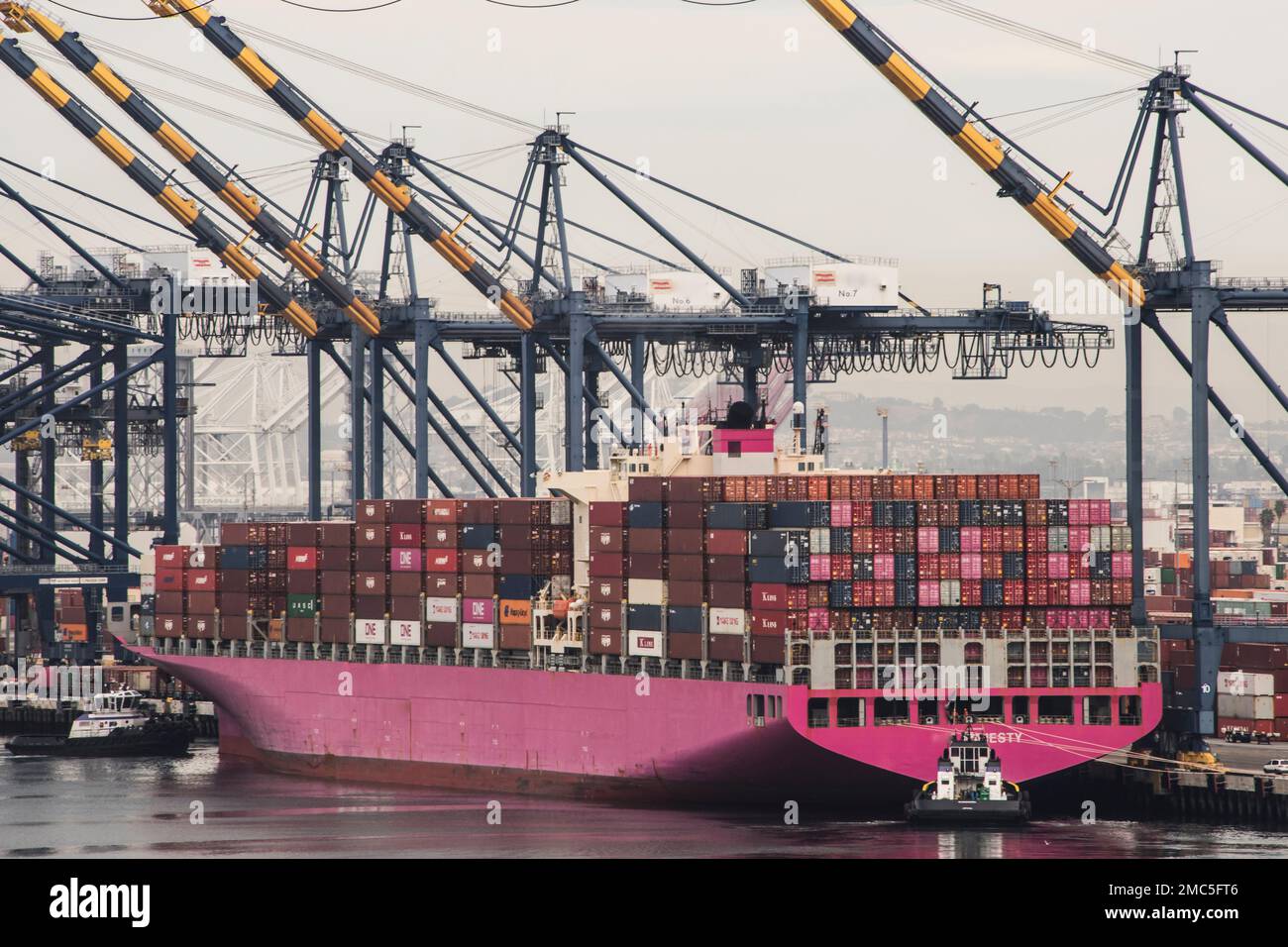 The busiest container port in North America, the Port of Los Angeles ...