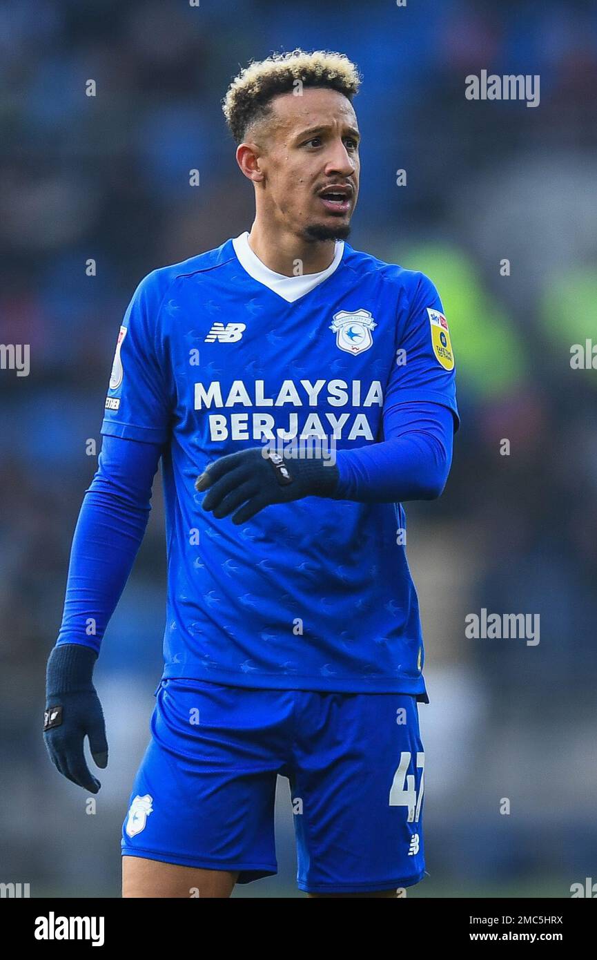 Callum Robinson #47 of Cardiff City during the Sky Bet Championship ...