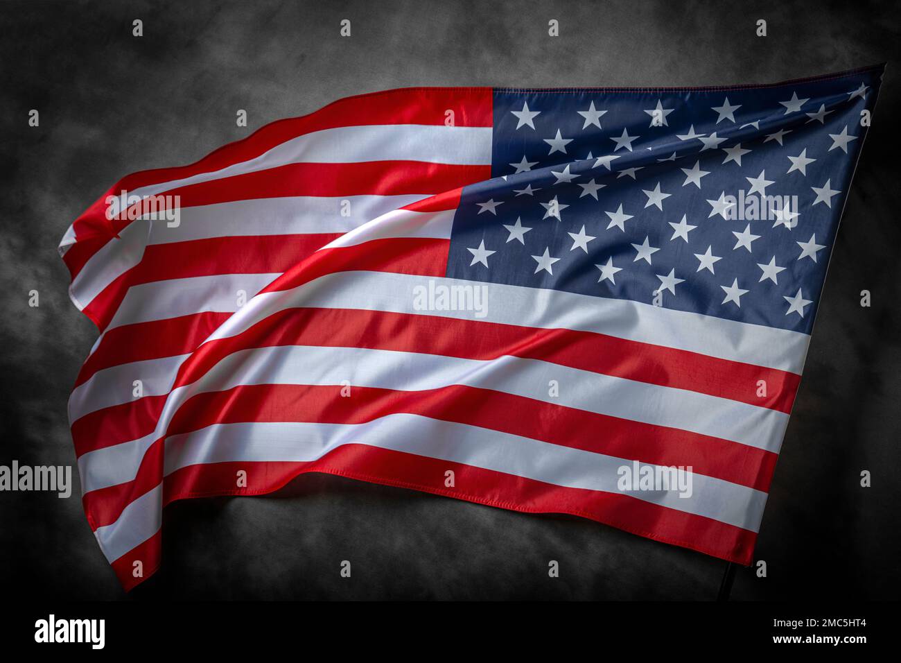 American flag on dark background Stock Photo - Alamy