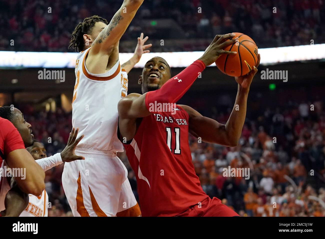 Texas Tech forward Bryson Williams (11) drives to the basket against ...