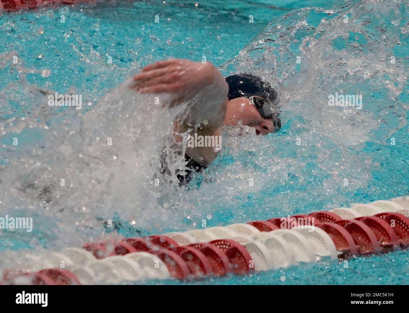 Yale's Iszac Henig swims in a qualifying heat of the 100-yard freestyle ...