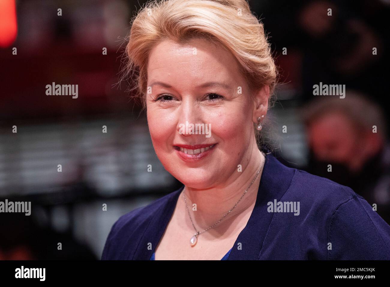 Berlin Mayor Franziska Giffey arrives for the awarding ceremony at the ...