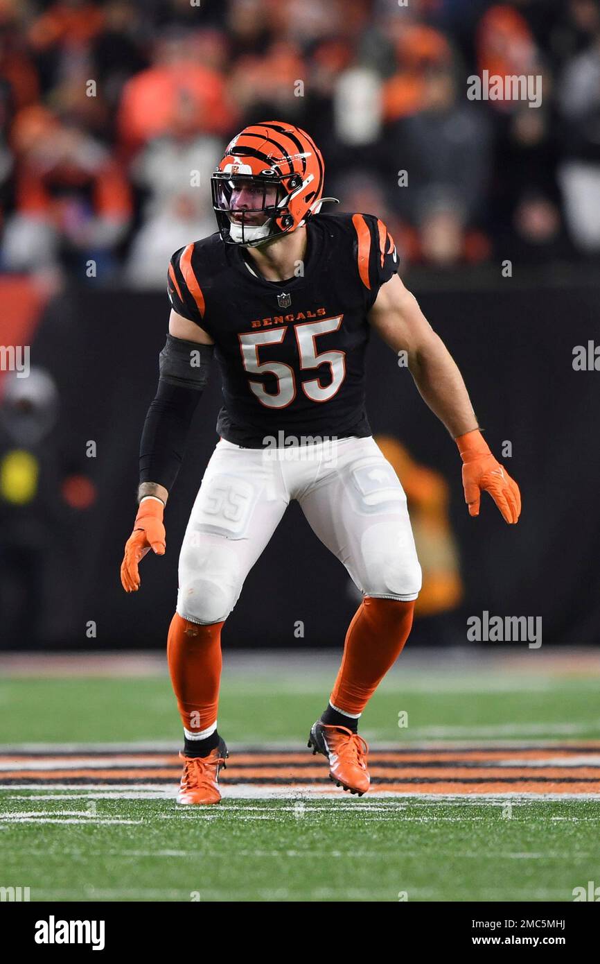Cincinnati Bengals linebacker Logan Wilson (55) runs for the play ...
