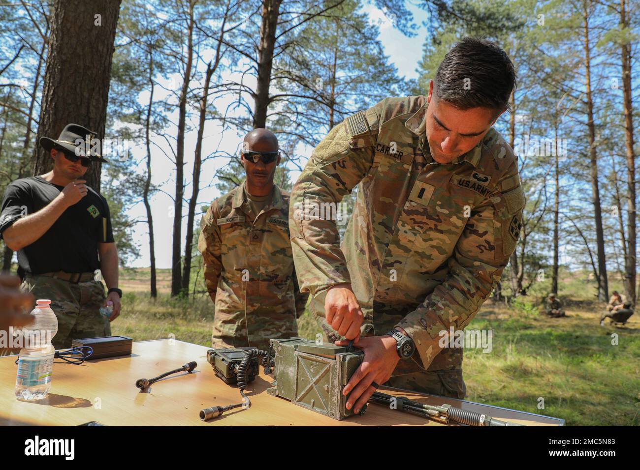 U.S. Army 1st Lt. Andrew Carter, scout platoon leader assigned to the ...