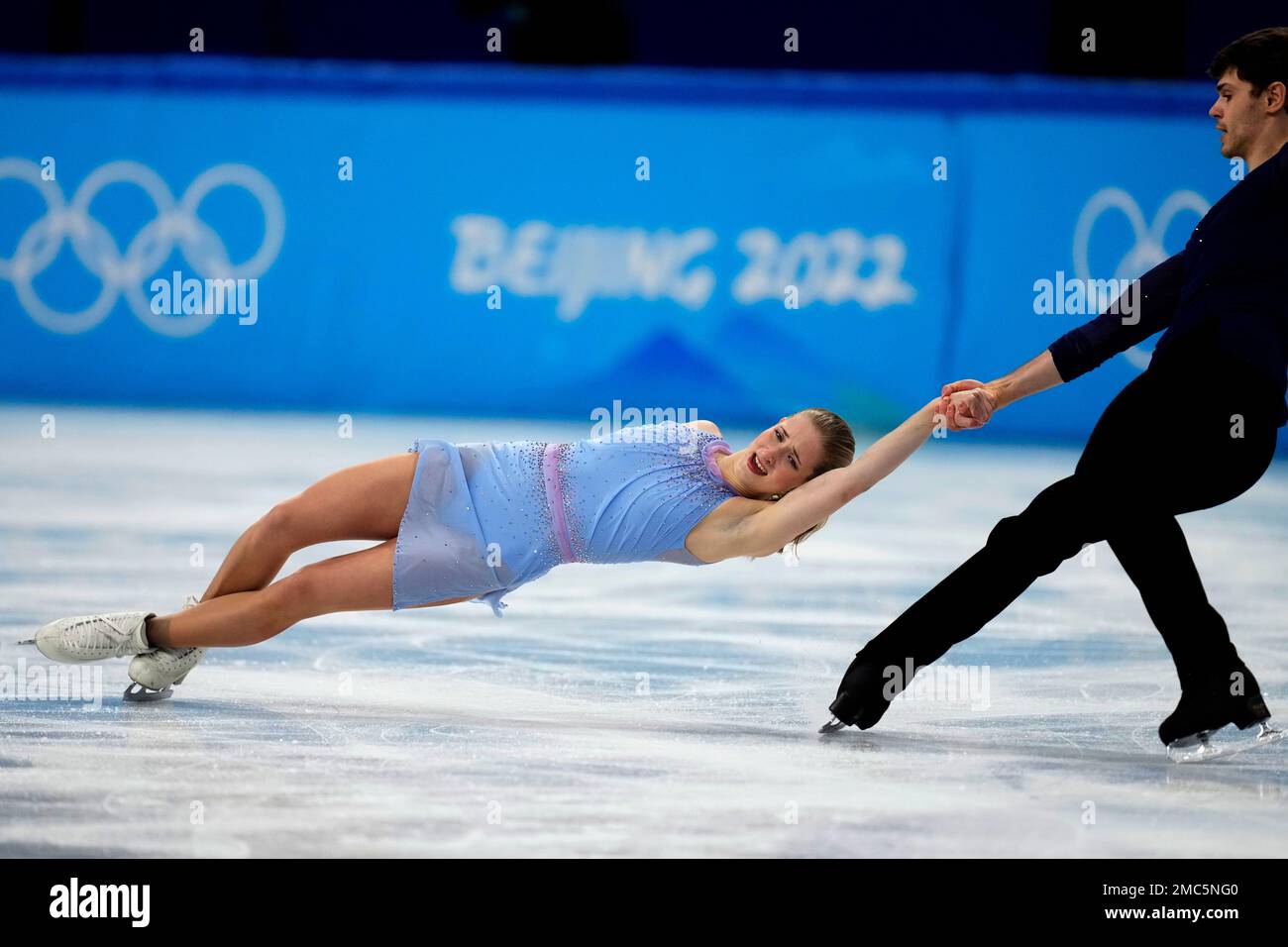 Minerva Fabienne Hase and Nolan Seegert, of Germany, compete in the ...