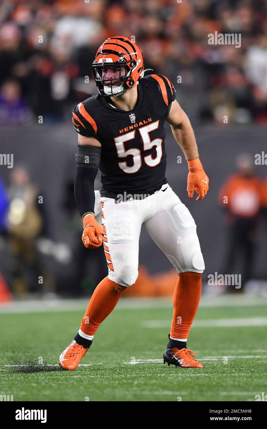 Cincinnati Bengals linebacker Logan Wilson (55) runs for the play ...