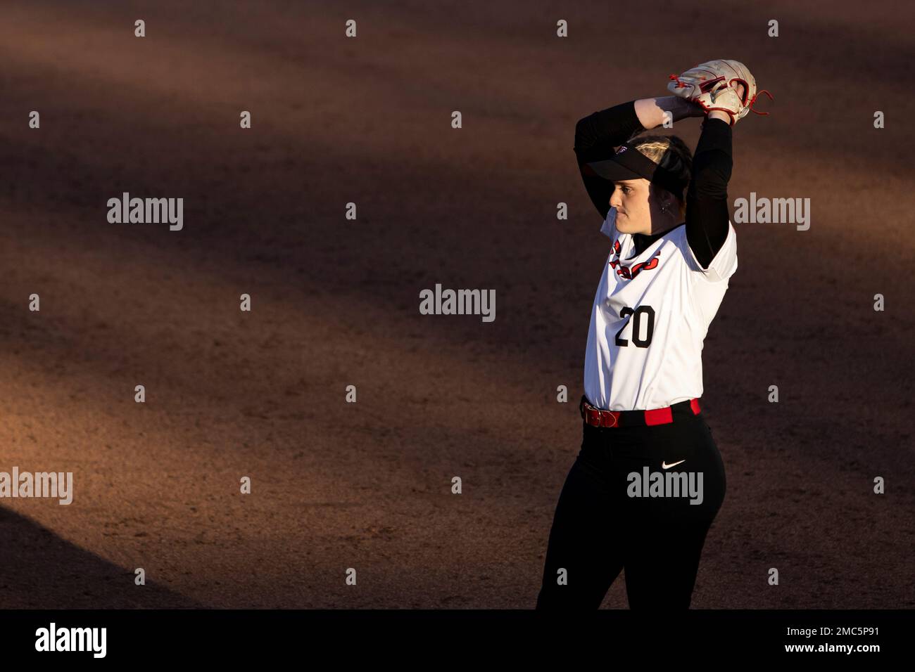 Fairfield pitcher Sam Lindsay #20 prepares to pitch during an NCAA ...
