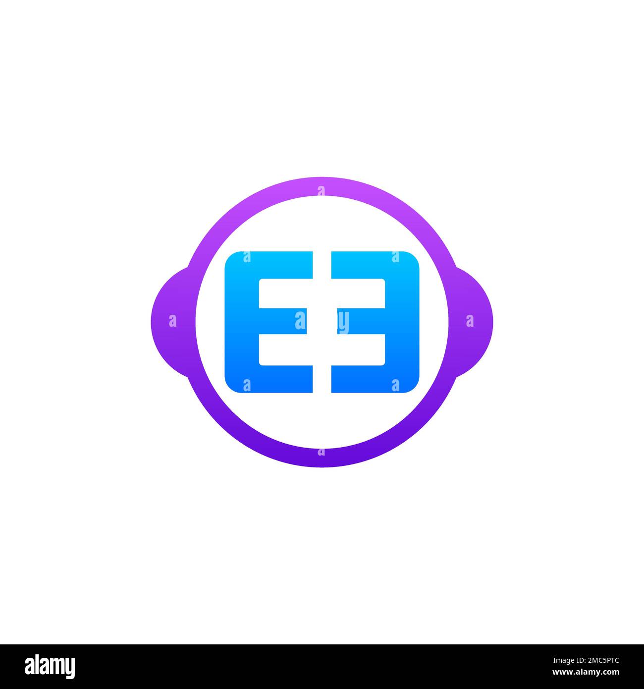 Music modern logo template with futuristic gradient colors and clean ...