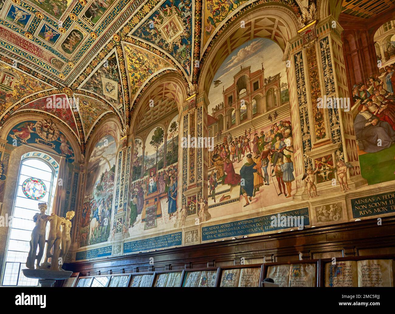 Biblioteca Piccolomini in Siena Duomo, Italy Stock Photo - Alamy