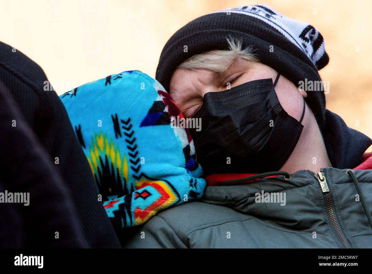 Courtney Ross, George Floyd's girlfriend, and activist DJ Hooker lean ...