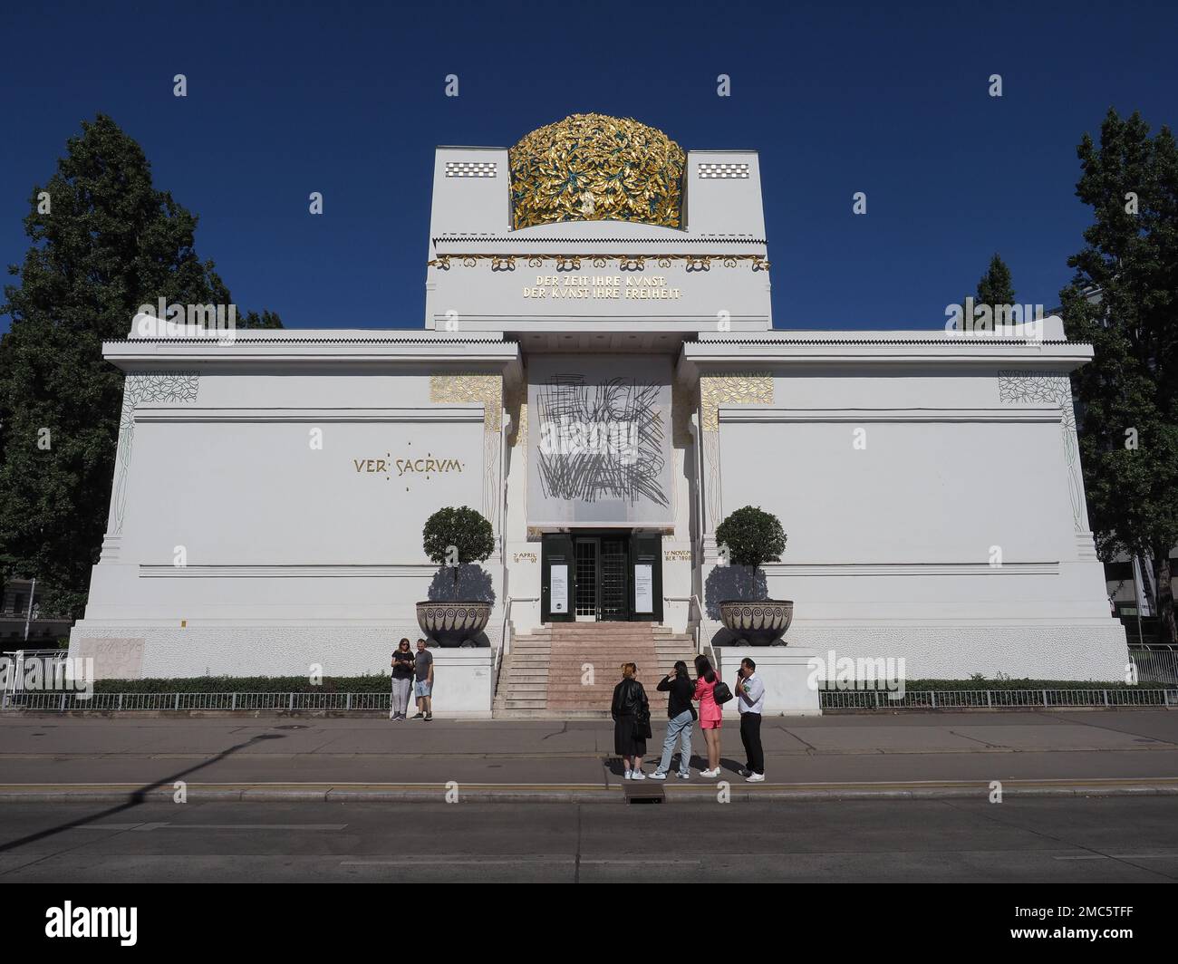 VIENNA, AUSTRIA - CIRCA 2022: Wiener Secession by Olbrich circa 1897 ...