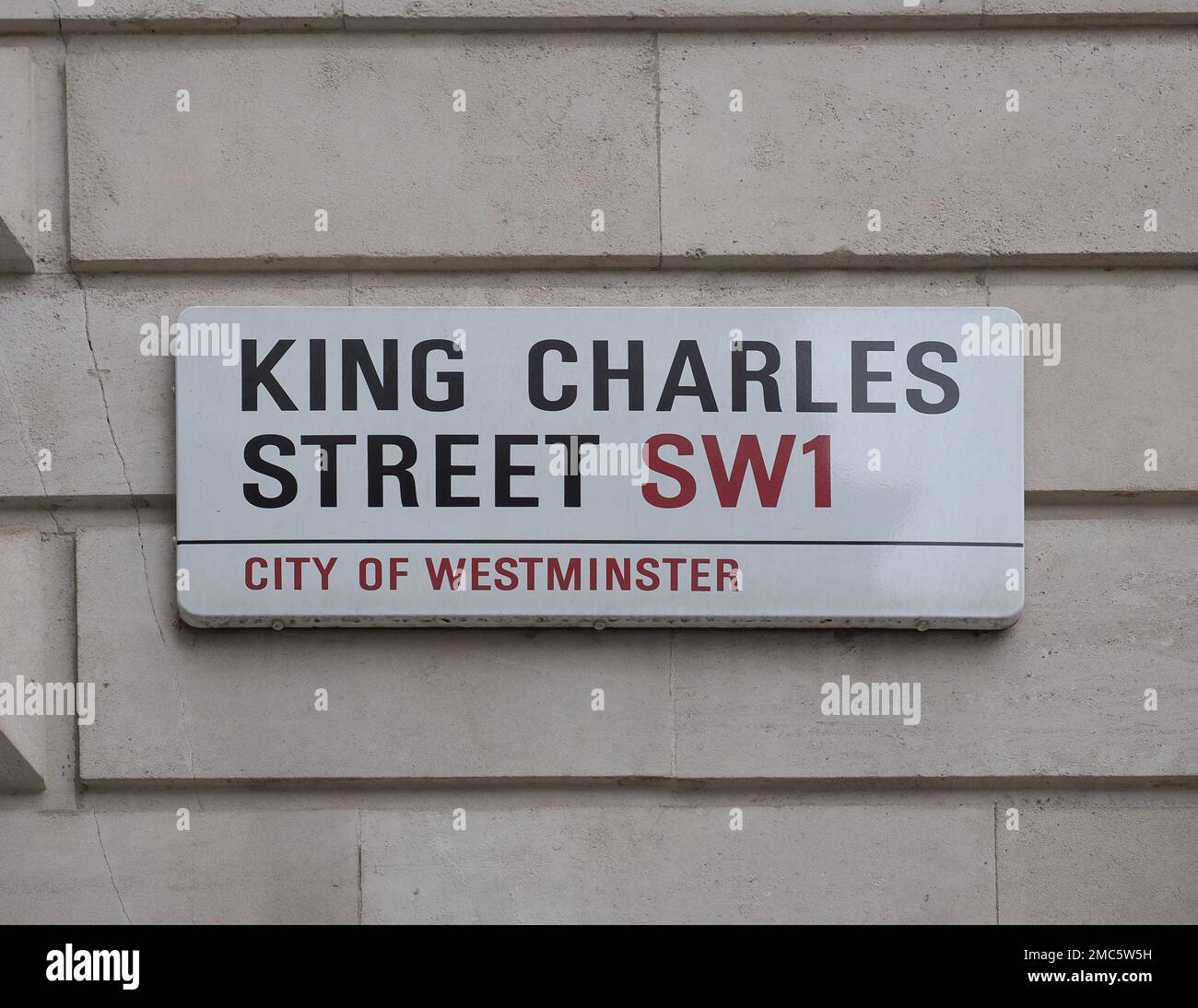 LONDON, UK - CIRCA OCTOBER 2022: King Charles street sign in the City ...