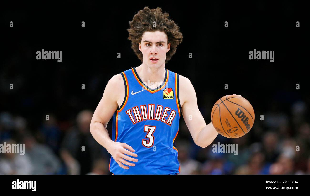 Oklahoma City Thunder guard Josh Giddey in the second half of an NBA ...