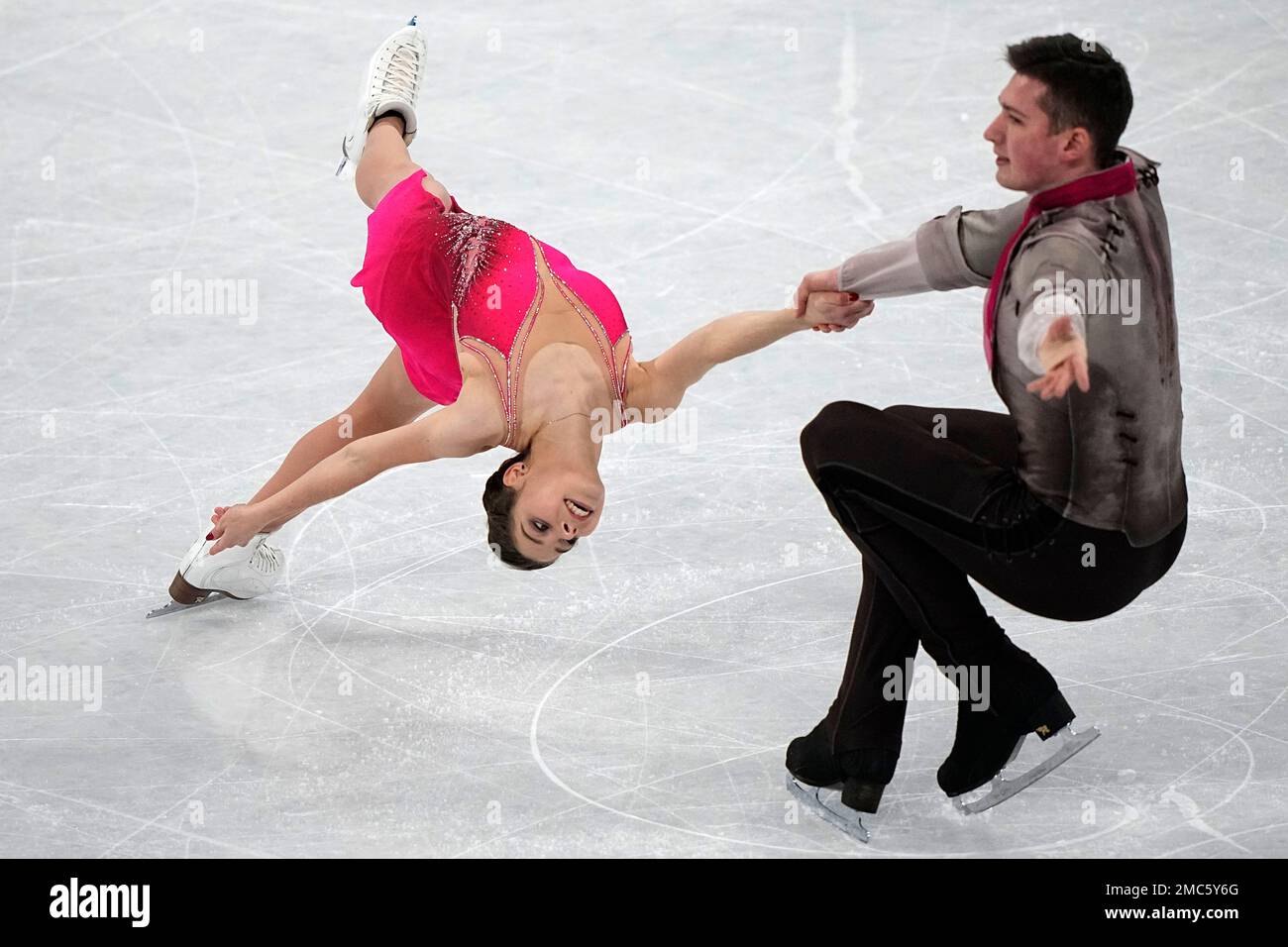 Anastasia Mishina and Aleksandr Galliamov, of the Russian Olympic ...