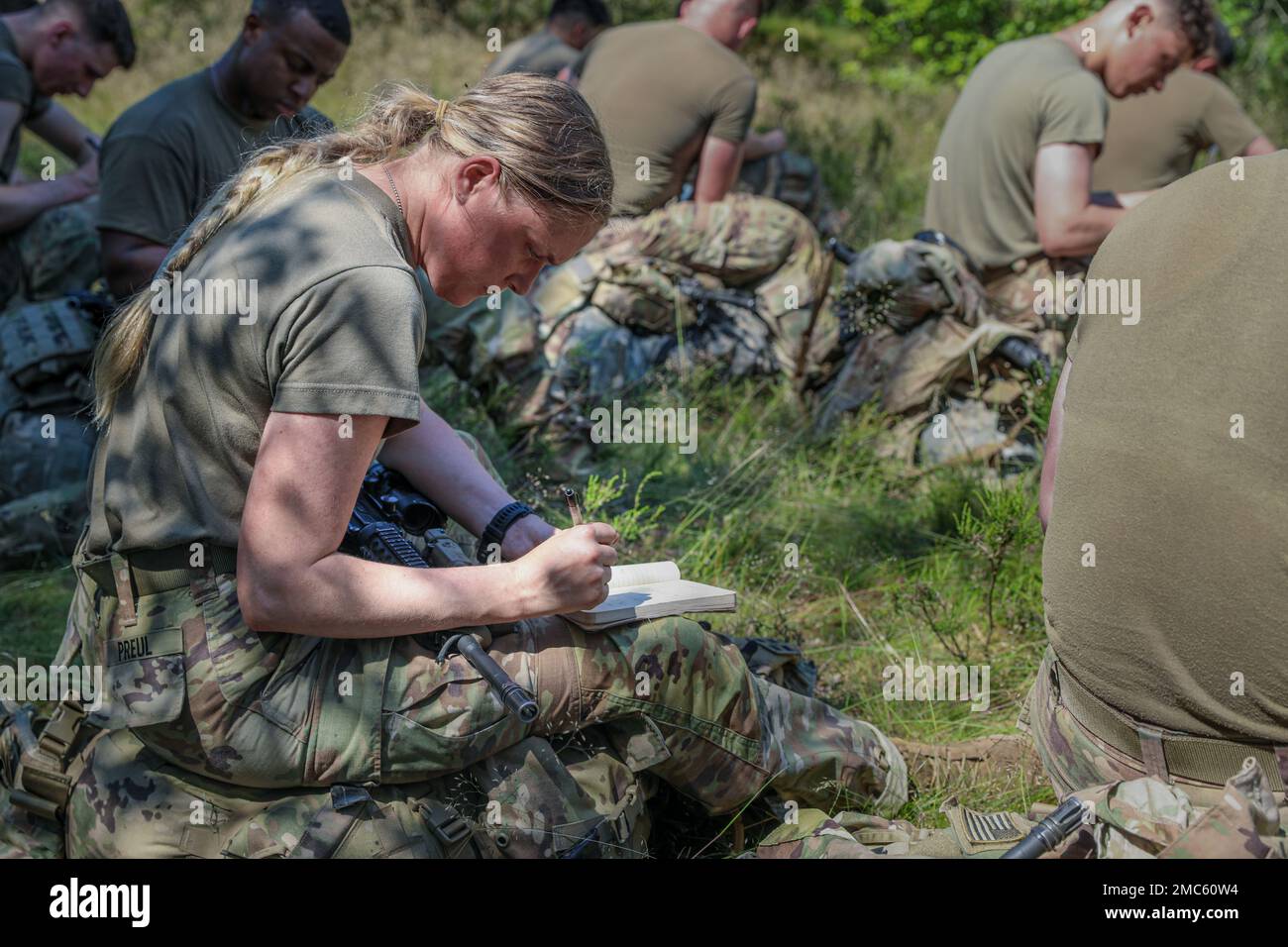 U.S. Army 2nd Lt. Kathryn Preul, assigned to Apache Troop, 4th Squadron ...