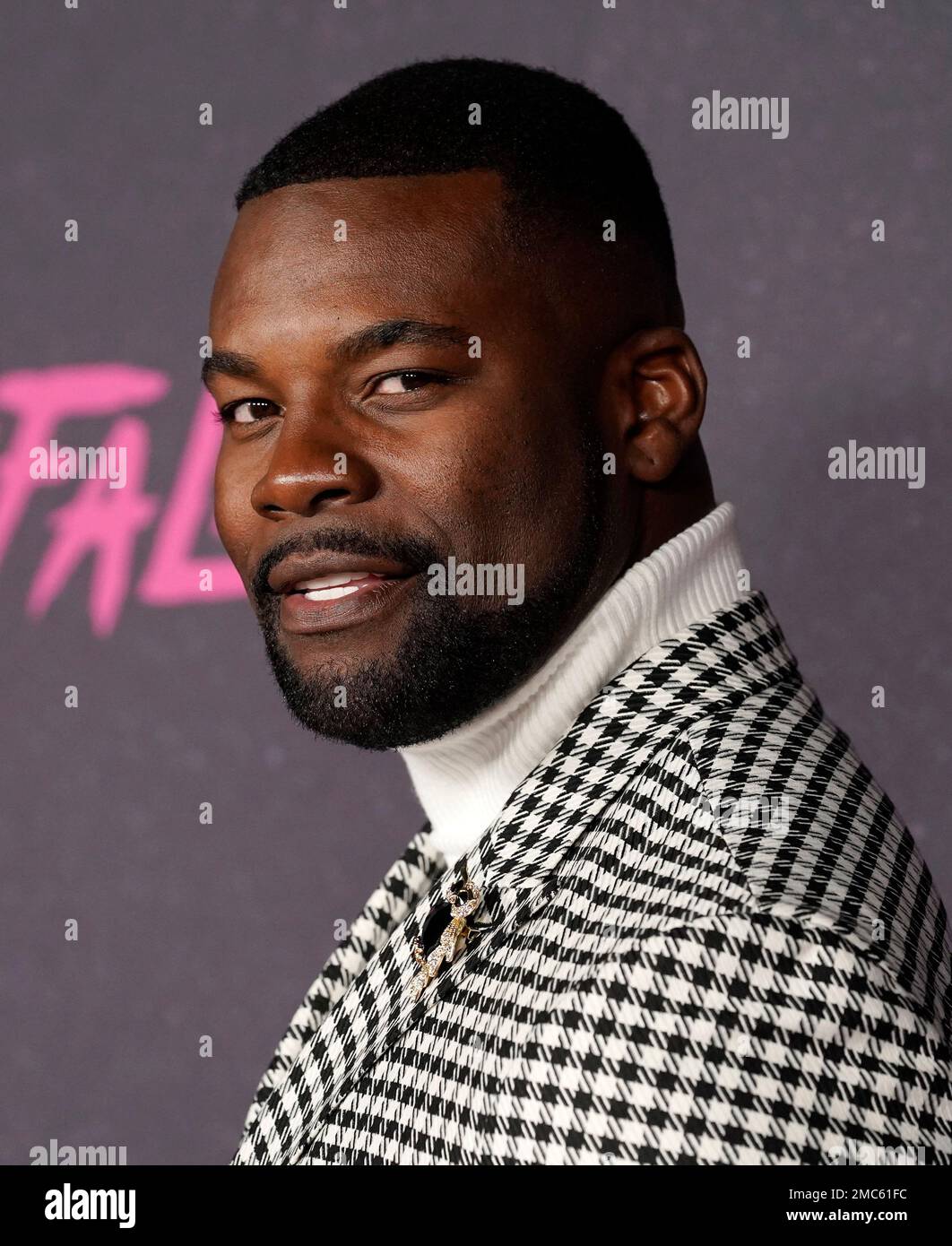 Amin Joseph, a cast member in "Snowfall," poses at the season five ...