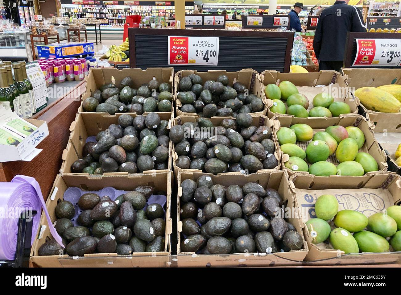 Avocados from Mexico are for sale at a grocery store in Lyndhurst, New ...
