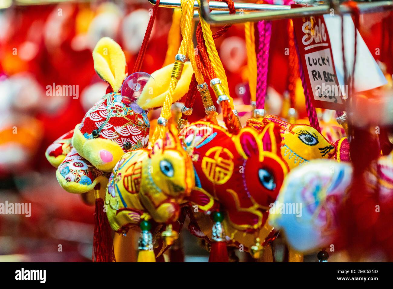 London, UK. 21st Jan, 2023. Shops sell 'lucky' rabbit gifts, most of ...