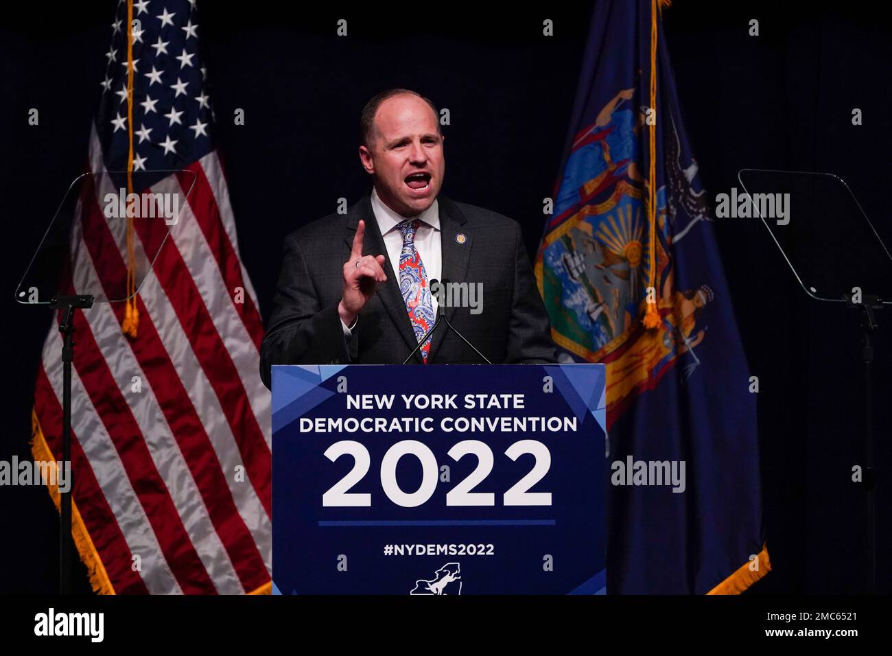 State Senator Tim Kennedy speaks during the New York State Democratic ...