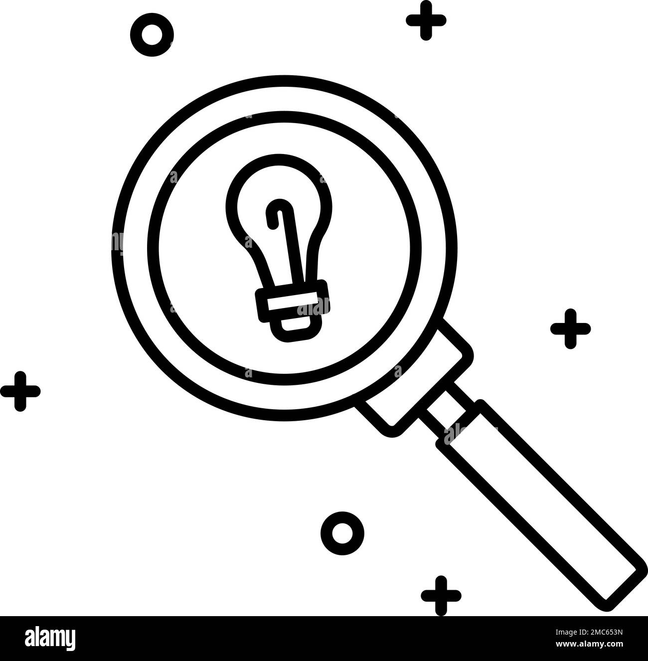 Research vector icon on transparent background. Outline Research vector ...