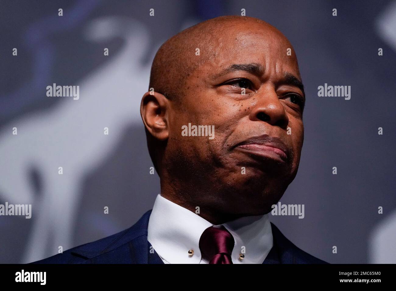 New York City Mayor Eric Adams speaks during the New York State ...