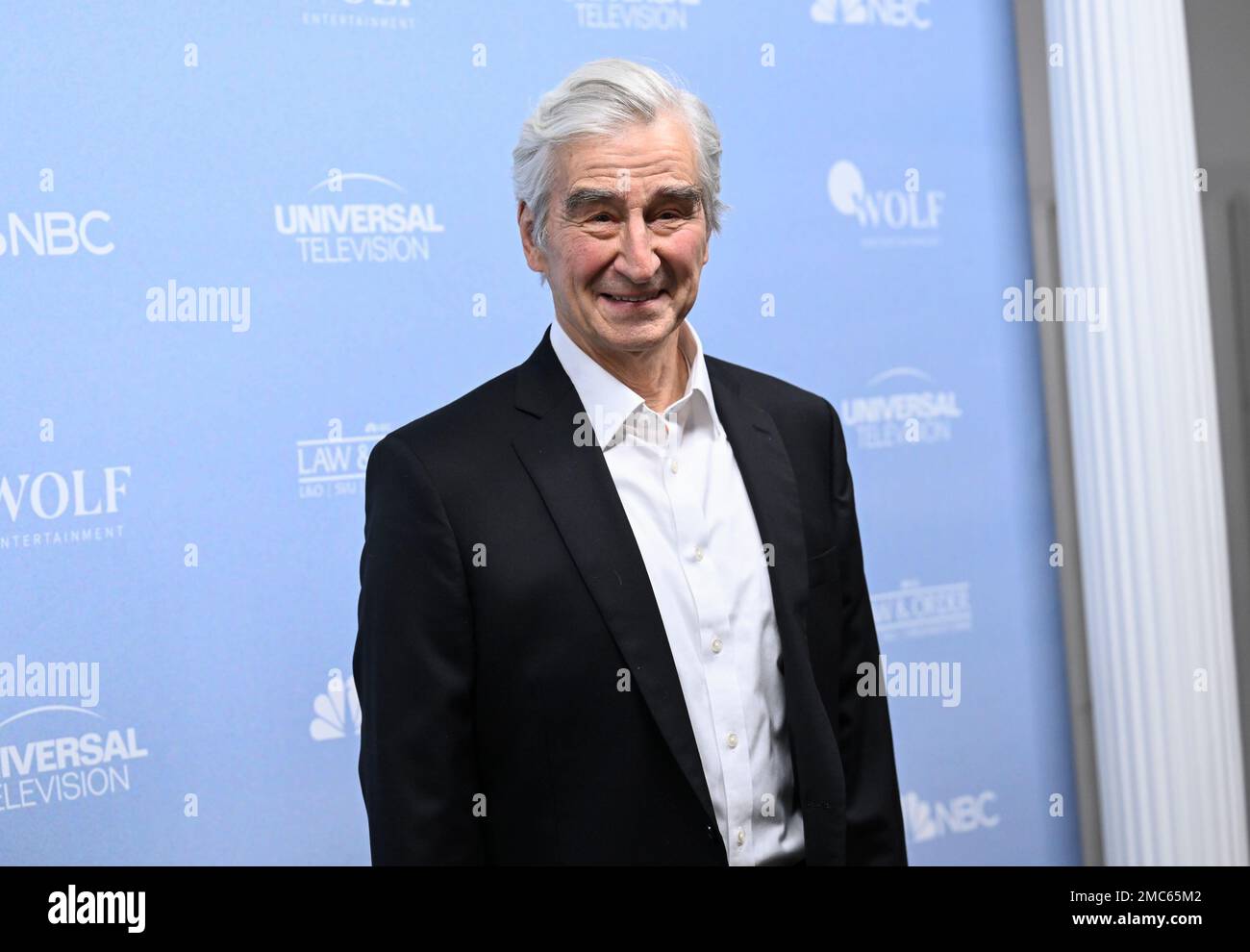 Actor Sam Waterston attends the NBCUniversal "Law & Order" press junket ...
