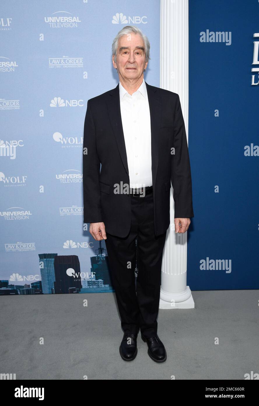 Actor Sam Waterston attends the NBCUniversal "Law & Order" press junket ...