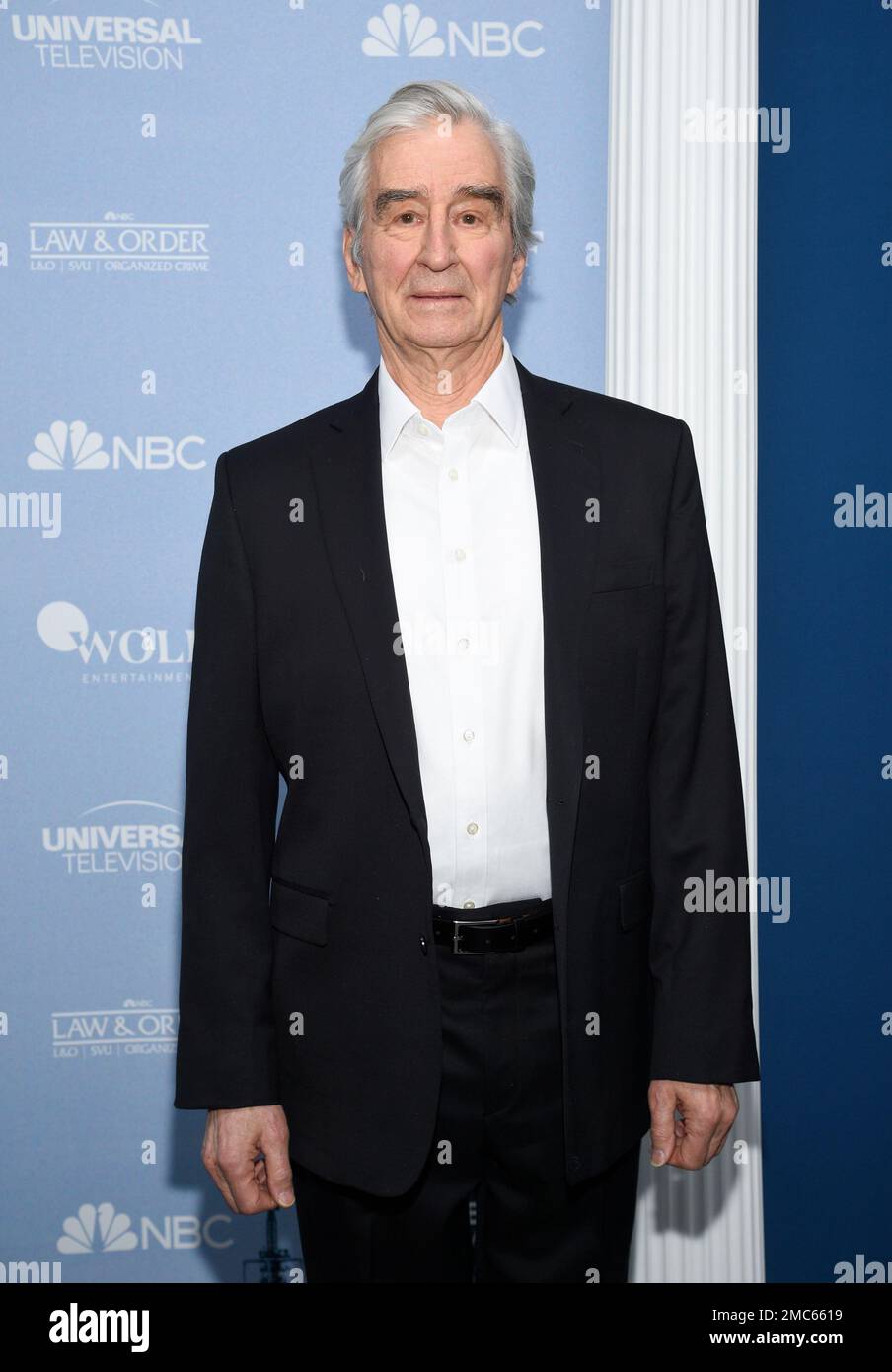 Actor Sam Waterston attends the NBCUniversal "Law & Order" press junket ...